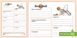 Basketball Mind Map (teacher made) - Twinkl