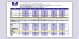 Childminder Invoice with Day Rate Template Spreadsheet