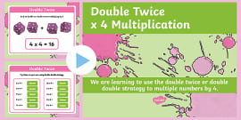 Doubling to Multiply by 4, 8 and 16 Worksheet / Worksheet Pack
