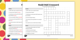 Roald Dahl Character Crossword | Reading | English - Twinkl