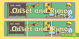 Onset and Rime - Examples, Explanation and Teaching Tips - Wiki