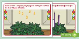 Advent Wreath- Join the Dots (Activity Sheet). - Twinkl