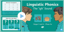 'igh' Sound PowerPoint - Linguistic Phonics Phase 4c