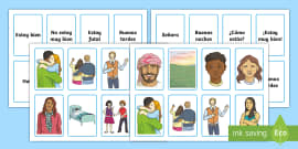 Greetings Fortune Teller Activity Spanish