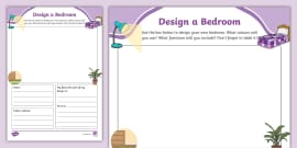 My Bedroom Design Worksheet (Teacher-Made) - Twinkl