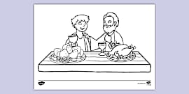 Feast Colouring Sheet - KS1 (Teacher-Made) - Twinkl