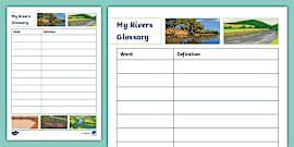 River Glossary KS2 - River Vocabulary - Geography