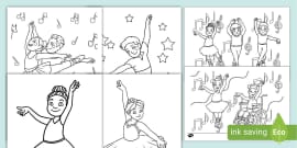 FREE! - Dance Colouring Sheet | Colouring Sheets - Twinkl