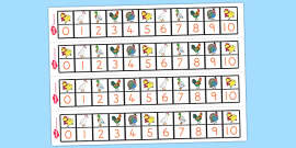 Chicken Licken Number Lines 0 30