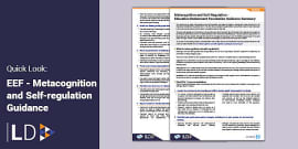 Quick Look: An EEF Guide to Implementation (teacher made)