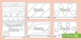 FREE! - Layla Name Simple Colouring Activity Sheets - Twinkl