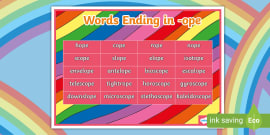 Words Ending in -ove Word Mat (teacher made) - Twinkl