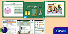 Phase 1 Space: 2D Shapes (Name 2D Shapes) Lesson 1 - Twinkl