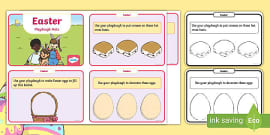 Easter Counting Modelling Dough Mats 1-5 (teacher made)