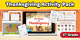 Second Grade Thanksgiving Activity Pack