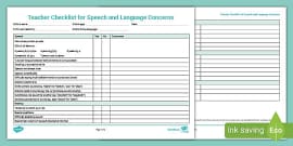Myself Oral Language Checklist (teacher made) - Twinkl