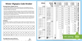 UKS2 The World Cup Code Breaker Differentiated Worksheets