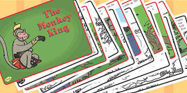 The Monkey King Stick Puppets (Hecho por educadores)