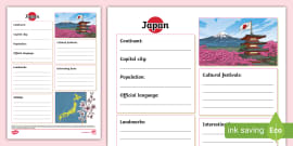 KS2 Japan Fact File - Asia - Geography - KS2 (teacher made)