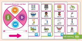 Consonant Blend bl, cl, fl, gl Spinner Game (Teacher-Made)