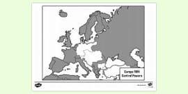 WWI Alliances Map Colouring | Colouring Sheets