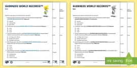 FREE! - Guinness World Records Classroom Quiz PowerPoint