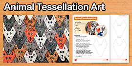 Orca Tessellation Art Worksheet