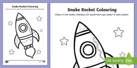 s Sound Production Snake Colouring Sheet Letters - Twinkl