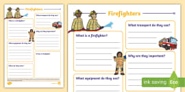 Design a Firefighter and Fire Engine Activity (teacher made)