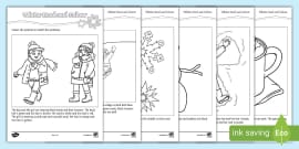 Winter Read and Colour Worksheet / Worksheet (teacher made)