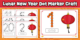 Chinese New Year Dot Marker Counting Chinese Numbers 1-10 Craft