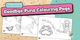 We Will Miss You Colouring Card, Goodbye Card