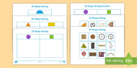 FREE! - 2D Shape Sorting Activity - Elementary School Resource