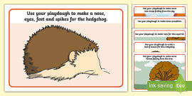 Hedgehog Playdough Mat (teacher made) - Twinkl