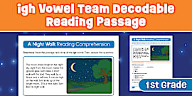 First Grade ay Vowel Team Decodable Reading Passage