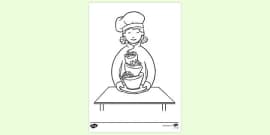 FREE! - Baker Colouring Sheet | Twinkl Resources - Twinkl