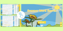 FREE! - Summer Word Search | Summer Activities | Twinkl