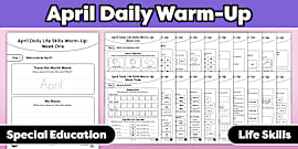 May Daily Life Skills Warm-Up Activities | Morning Work
