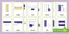 Size Comparison Display Posters (Word and Picture)