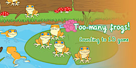 👉 Too Many Frogs: Skip Counting by 10 Game