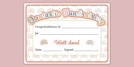 Muted Rainbow-Themed Winner Certificate (teacher made)