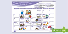 March Events Calendar 2024 (teacher made) - Twinkl
