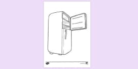 FREE! - Empty Fridge Colouring Sheet | Colouring Sheets