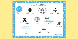 Numeracy Instructions Word Mat Eal Arabic Translation - maths