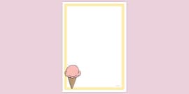 FREE! - Ice Cream Page Border | Page Borders | Twinkl