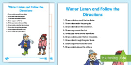 Listen and Follow the Direction Task Cards