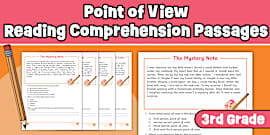 Point of View ELA Poster for 1st-3rd Grade