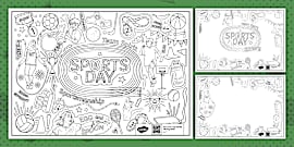 Sports Day Colouring Pages - Mindfulness Activity - Twinkl
