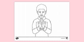 FREE! - BSL Child Crayon / Pencil Colouring Sheet