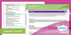 My Local Area Map Worksheet - Geography - Twinkl